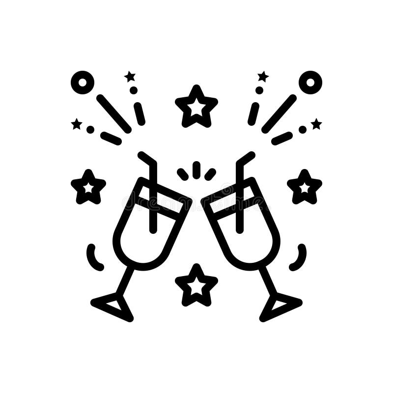 Black Line Icon for Enjoy, Delight and Enjoyment Stock Vector ...