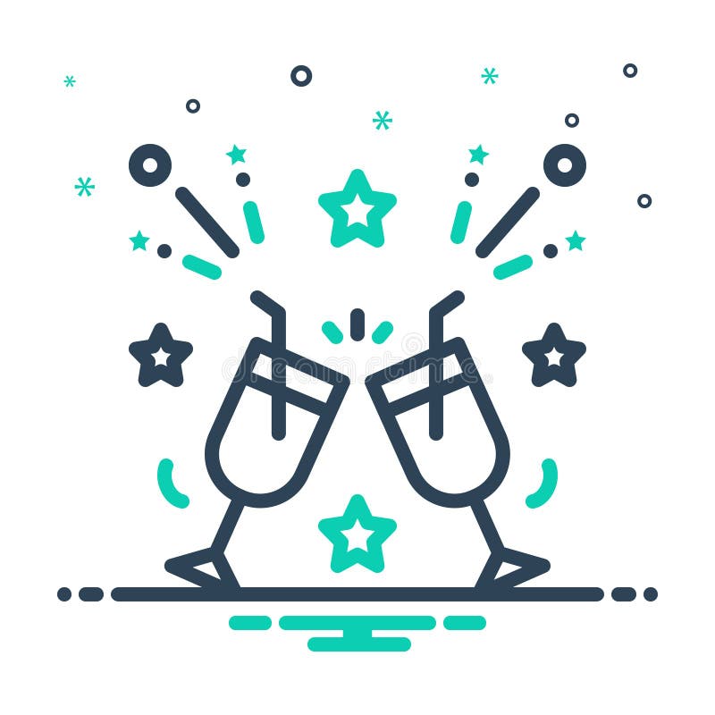 Mix Icon for Enjoy, Delight and Enjoyment Stock Vector - Illustration ...