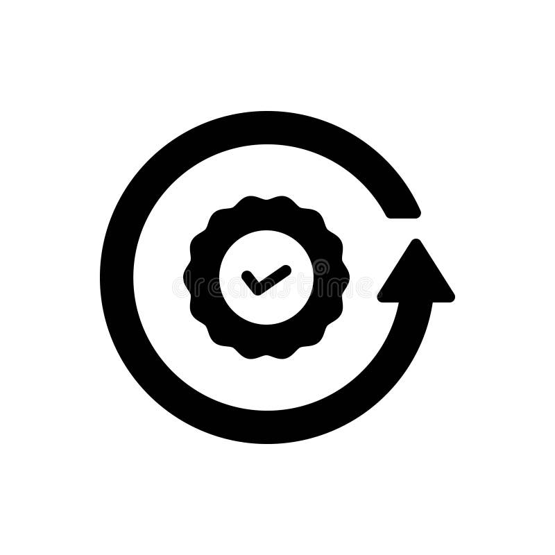 Black Solid Icon for Ensuring, Assure and Establish Stock Vector ...