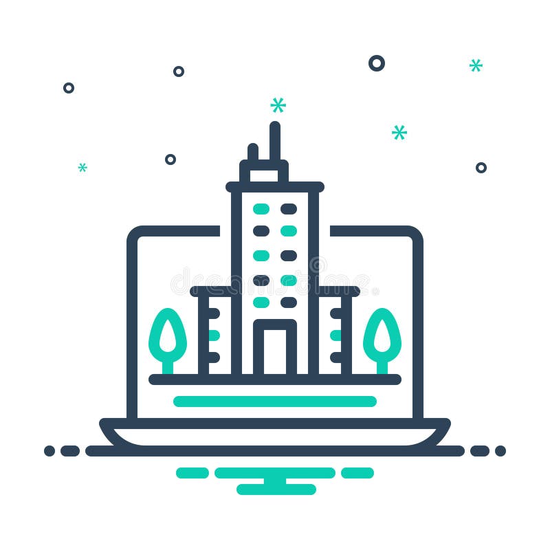 Mix Icon for Enterprise, Undertaking and Factory Stock Illustration ...