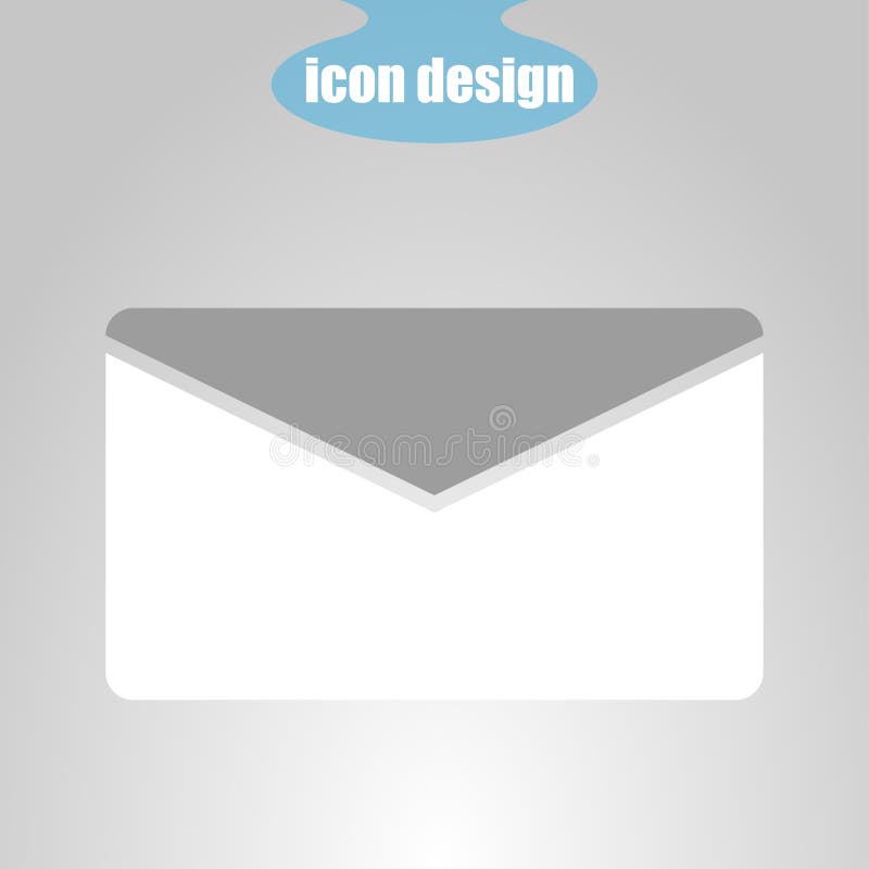 Envelope Icon in a Flat Design in Black Color. Vector Illustration ...