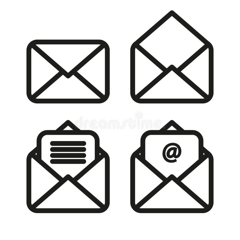 The Icon of the Envelope. Simple Linear Vector Illustration Stock ...