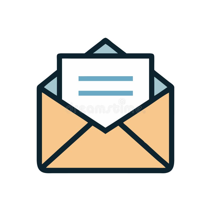 Icon for Envelopes with Papers Stock Illustration - Illustration of ...