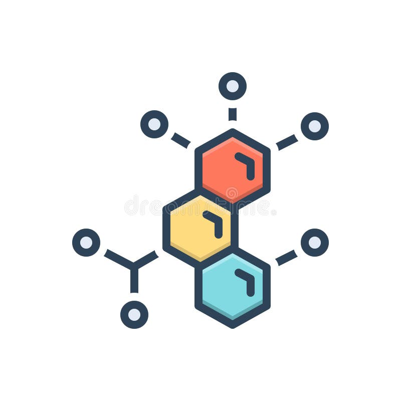 Color Illustration Icon for Enzyme, Chemistry and Formula Stock Vector ...