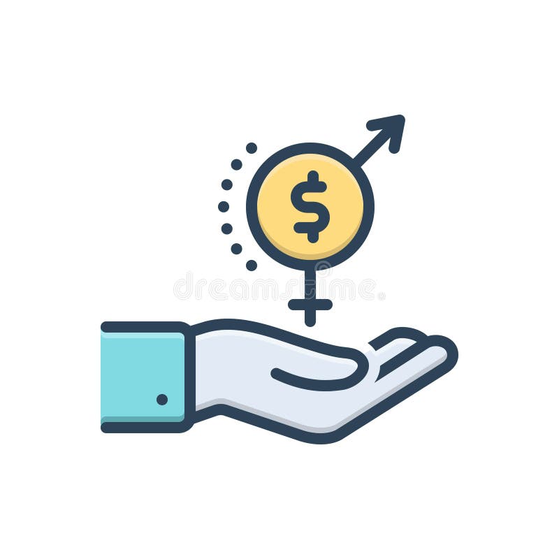 Color Illustration Icon for Equality, Money and Investment Stock ...
