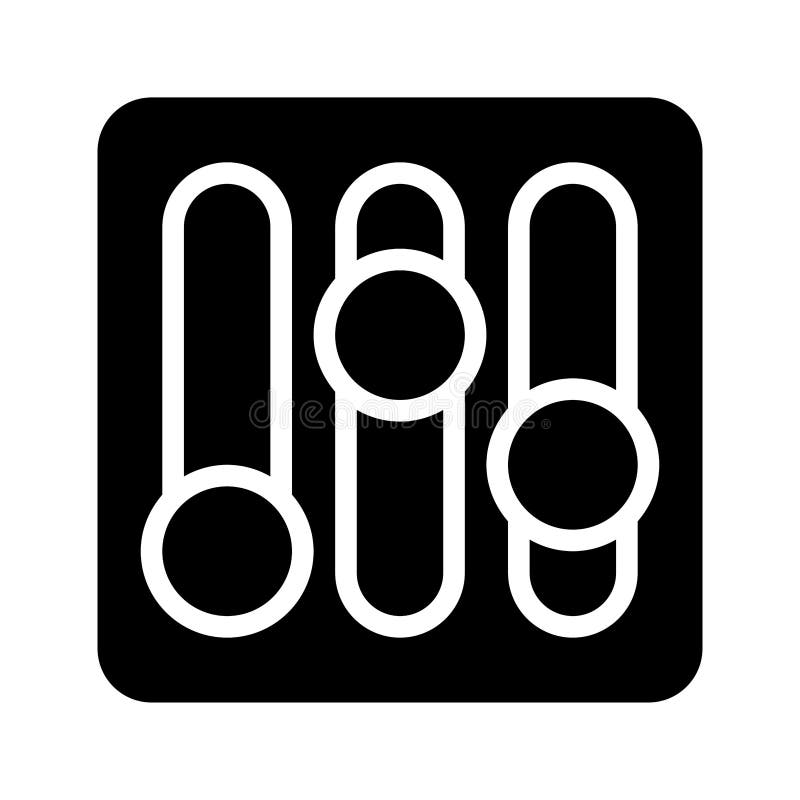 Icon Equalizer in Lineal Color Style. Vector Illustration and Editable ...