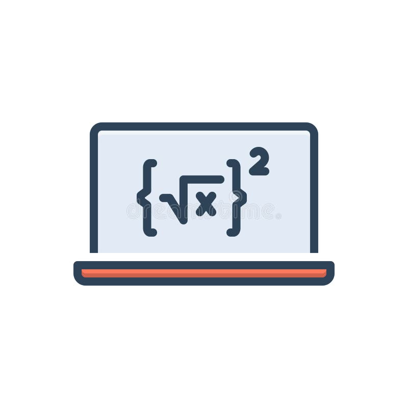 Color Illustration Icon for Equation, Naturalization and Algebra Stock ...