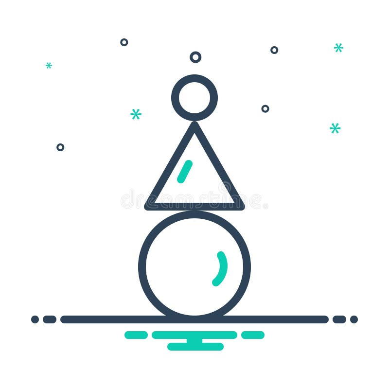 Mix Icon for Equilibrium, Balance and Stasis Stock Illustration ...