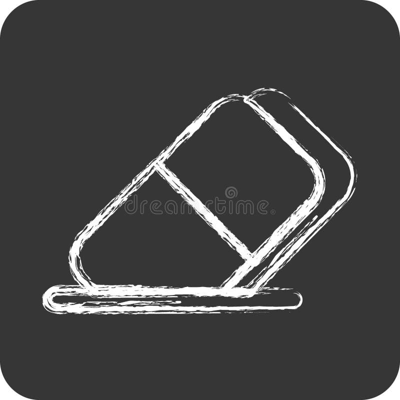 Icon Eraser. Suitable for Paint Art Tools Symbol. Chalk Style. Simple ...
