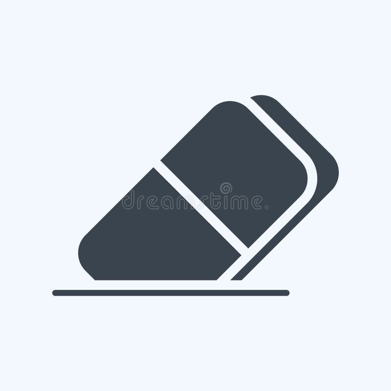 Icon Eraser. Suitable for Paint Art Tools Symbol. Glyph Style. Simple ...