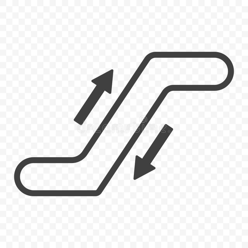 Icon Escalator with Up and Down Arrows. Vector on a Transparent ... Icon Escalator with Up and Down Arrows. Vector on a Transparent ...
