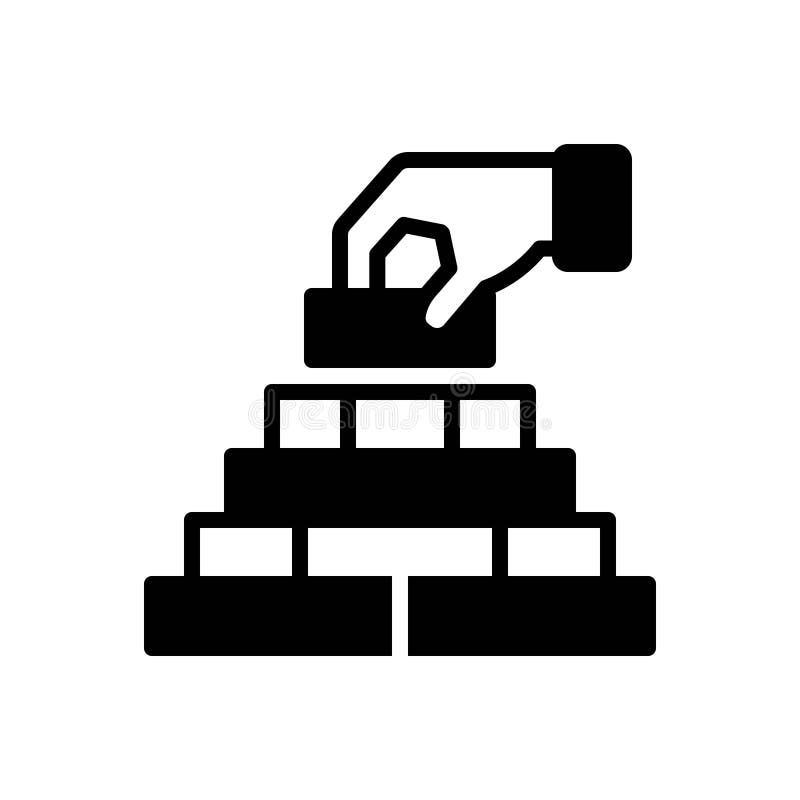 Black Solid Icon for Est, Made by Piramid and Establish Stock ...