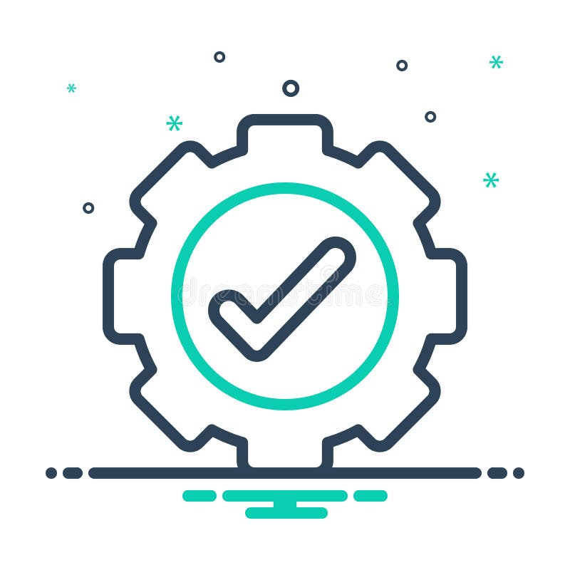 Mix Icon for Established, Situated and Fixed Stock Vector ...