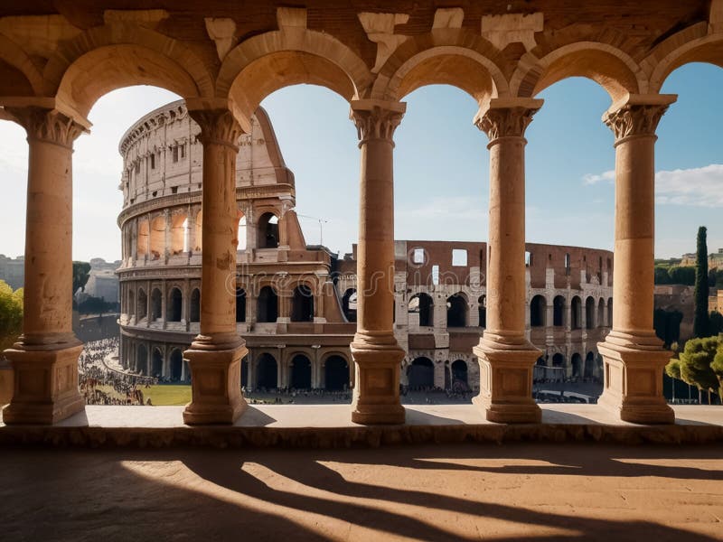 Icon of the Eternal City: Exploring Rome S Colosseum Stock Illustration ...