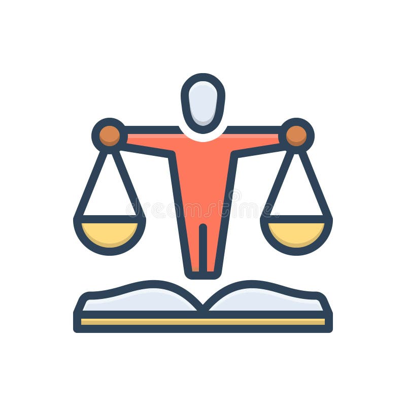 Color Illustration Icon for Ethics, Morality and Justice Stock Vector ...