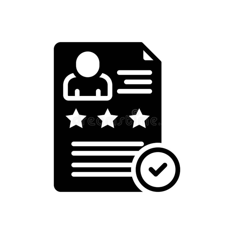 Black Solid Icon for Evaluate, Appraise and Best Stock Vector ...