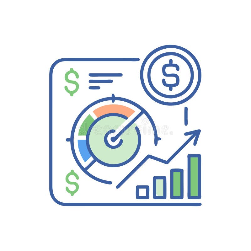 Icon for Evaluating Financial Performance Metrics Stock Vector ...