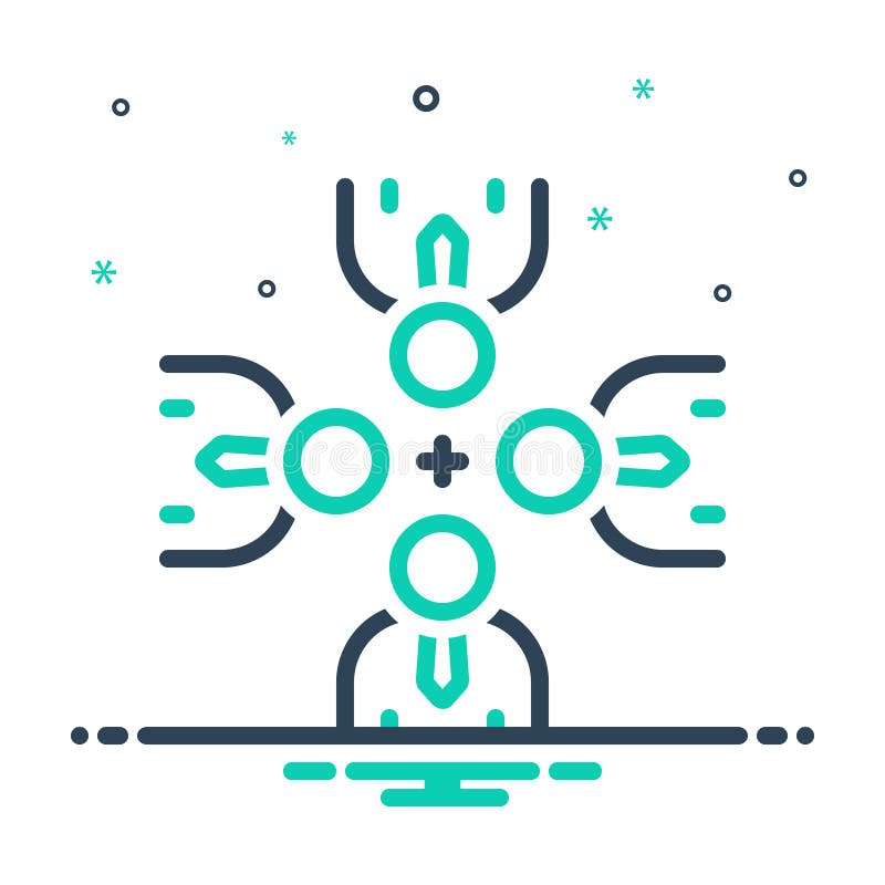 Mix Icon for Everybody, Every Person and All Each Stock Illustration ...