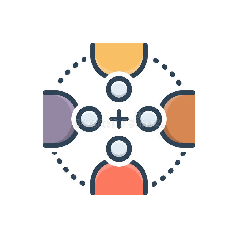 Color Illustration Icon for Everyone, Everybody and People Stock ...