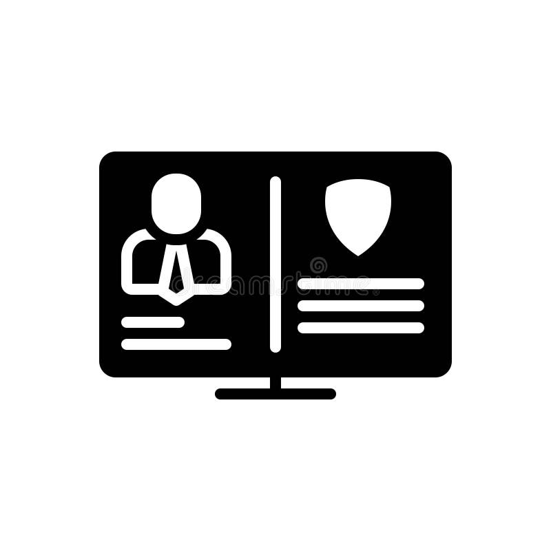 Black Solid Icon for Evidence, Clue and Witness Stock Vector ...