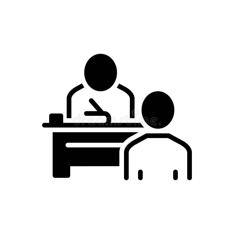 Black Solid Icon for Examination, Test and Medical Stock Vector ...