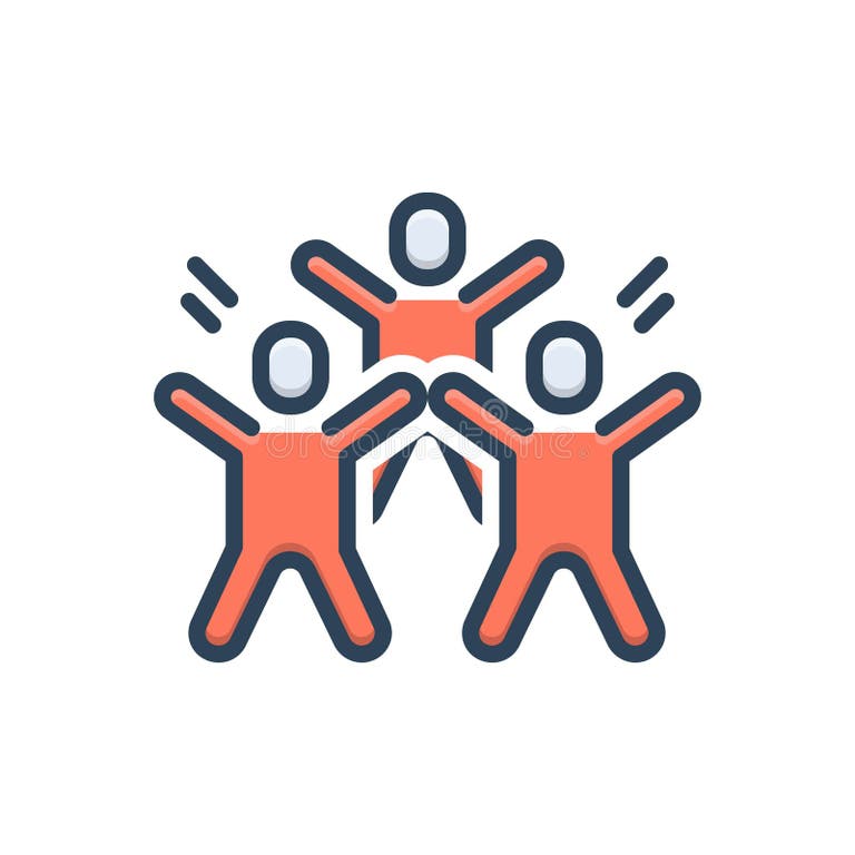 Color Illustration Icon for Excitement, Furor and Dance Stock Vector ...