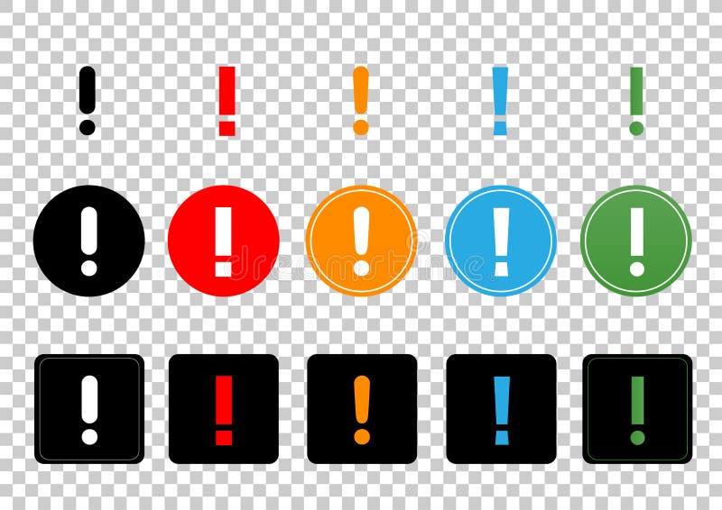 Icon exclamation mark stock vector. Illustration of circle - 96337945