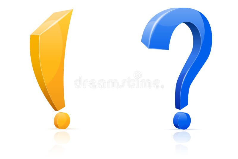 Icon Exclamation and Question Mark Sign Graphic Elements for Design ...