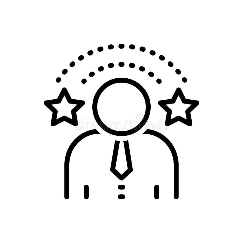 Black Line Icon for Exclusivity, People and Special Stock Vector ...