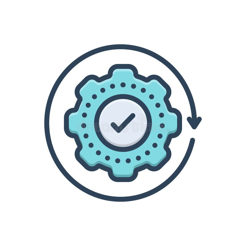 Color Illustration Icon for Executed, Execute and Implement Stock ...