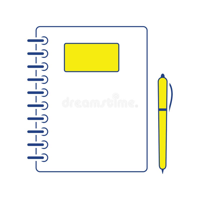 Icon of Exercise book stock vector. Illustration of subject - 126622594