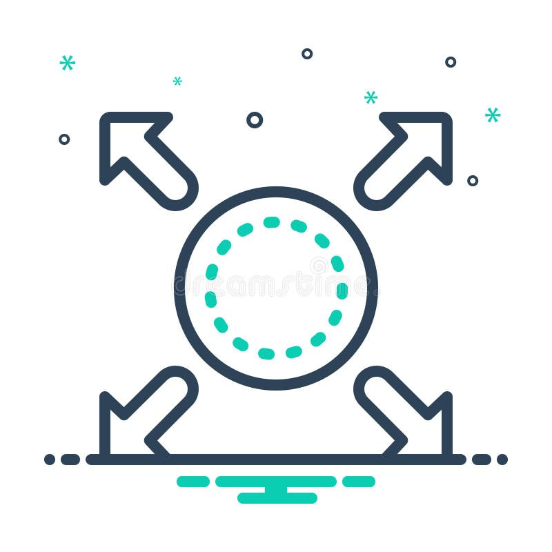 Mix Icon for Expand, Enlarge and Grow Stock Vector - Illustration of ...