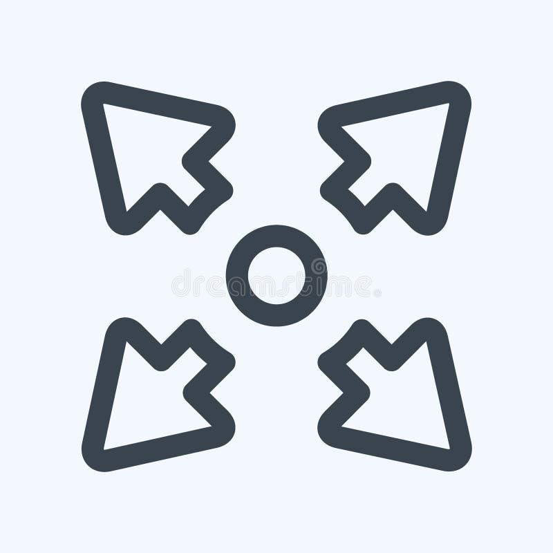 Icon Expand - Line Style,Simple Illustration,Editable Stroke Stock ...