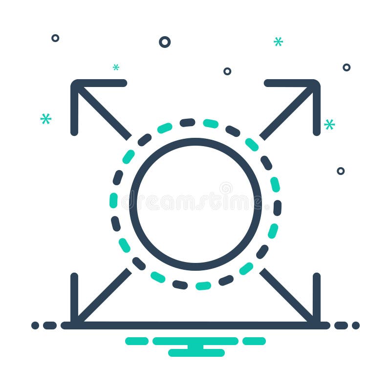 Mix Icon for Expanded, Fullscreen and Size Stock Vector - Illustration ...