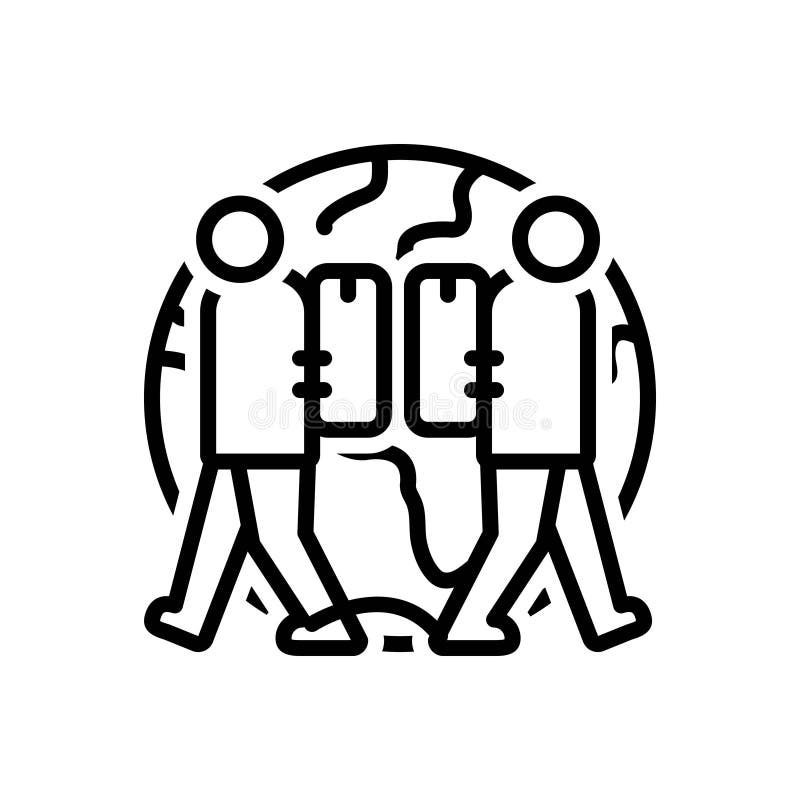 Diaspora Icon Vector from Refugee Crisis Collection. Thin Line Diaspora ...