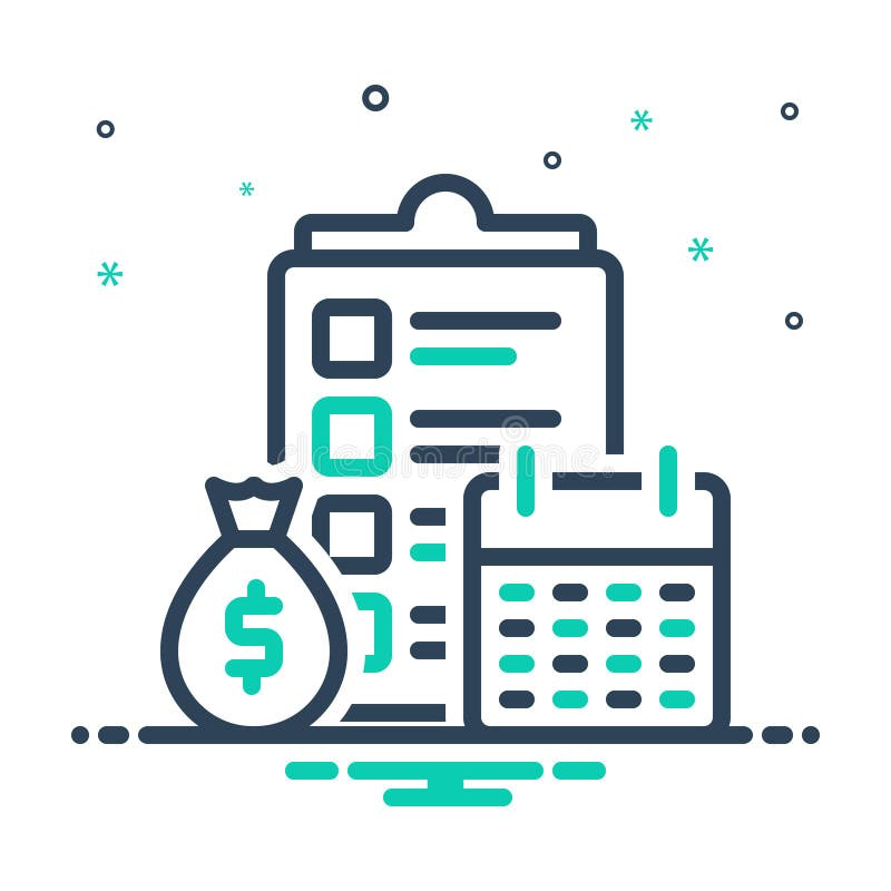 Mix Icon for Expense, Expenditure and Cost Stock Illustration ...