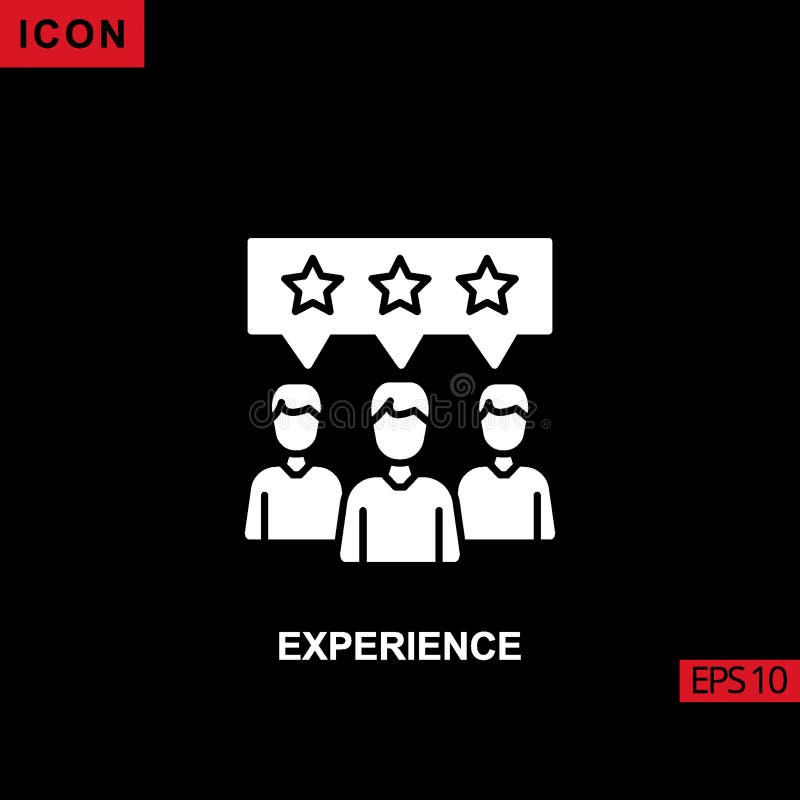 Icon Experience with Stars. Filled, Glyph or Flat Vector Icon Symbol ...
