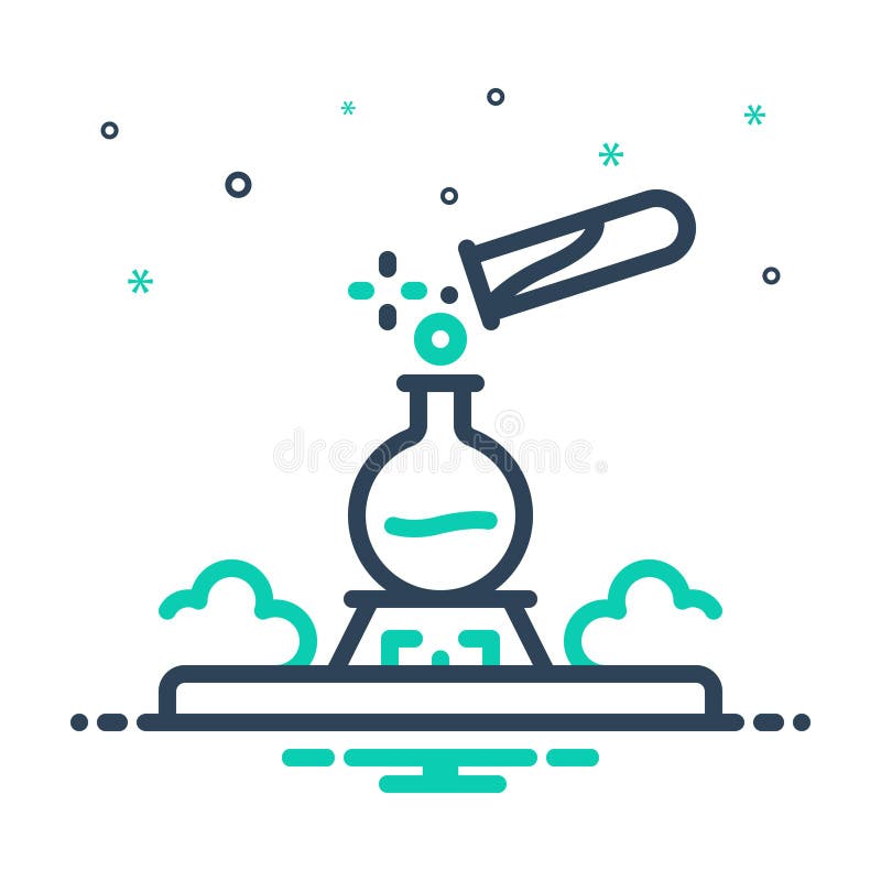 Mix Icon for Experiment, Chemistry and Test Stock Vector - Illustration ...