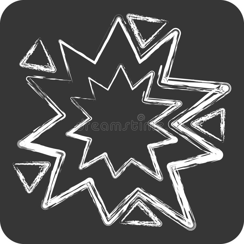 Icon Explosion. Related To Mining Symbol. Chalk Style. Simple Design ...