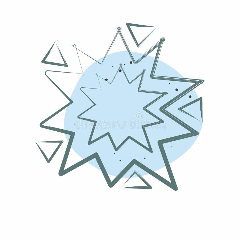 Icon Explosion. Related To Mining Symbol. Color Spot Style. Simple ...