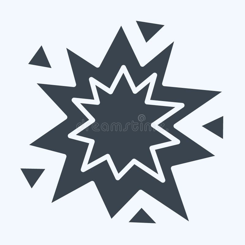 Icon Explosion. Related To Mining Symbol. Glyph Style. Simple Design ...