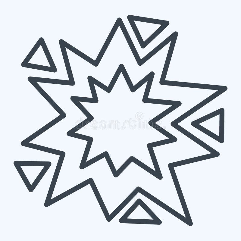 Icon Explosion. Related To Mining Symbol. Line Style. Simple Design ...