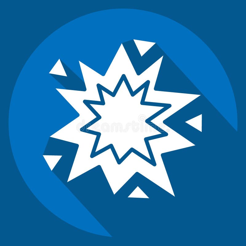 Icon Explosion. Related To Mining Symbol. Long Shadow Style. Simple ...