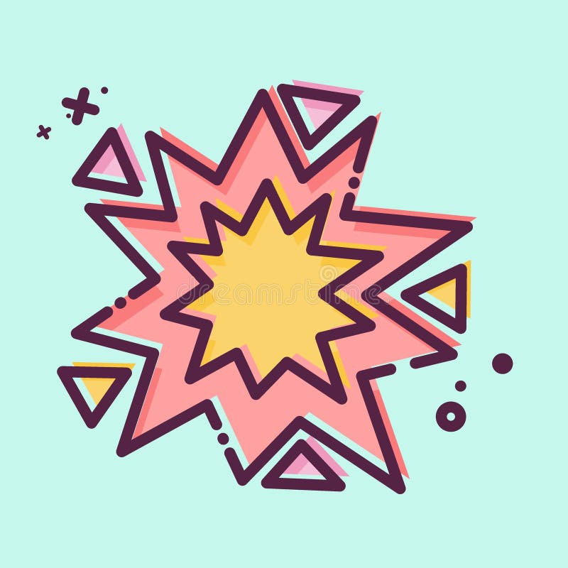 Icon Explosion. Related To Mining Symbol. MBE Style. Simple Design ...