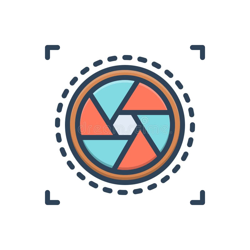 Color Illustration Icon for Exposure, Camera and Capture Stock ...
