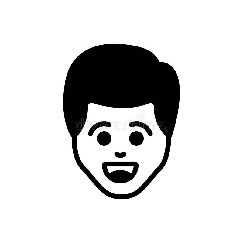 Black Solid Icon for Express, Smile and Face Stock Illustration ...