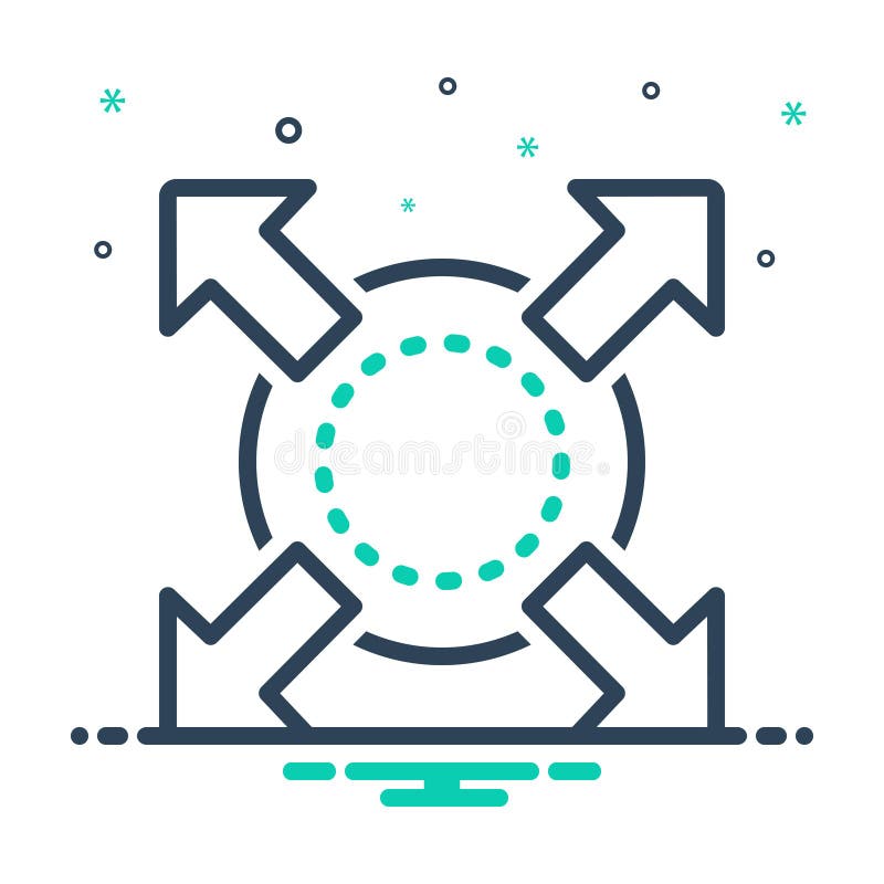 Mix Icon for Extend, Expand and Enlarge Stock Vector - Illustration of ...