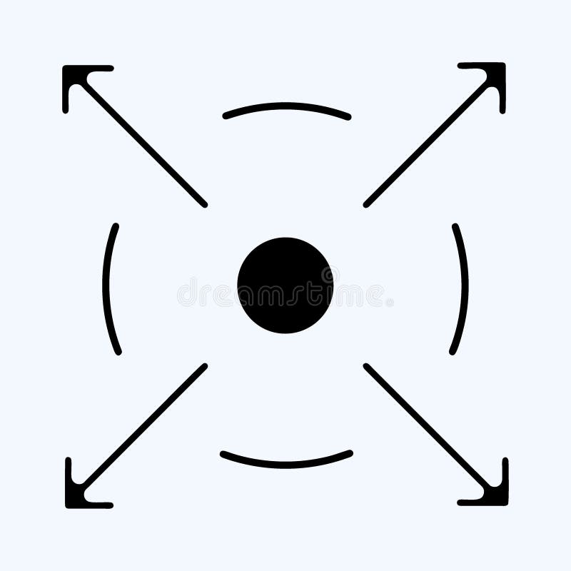 Icon Extending. Suitable for Branding Symbol. Glyph Style. Simple ...