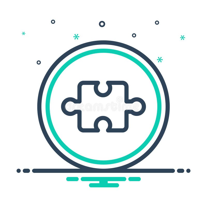 Mix Icon for Extension, Puzzle and Addition Stock Illustration ...