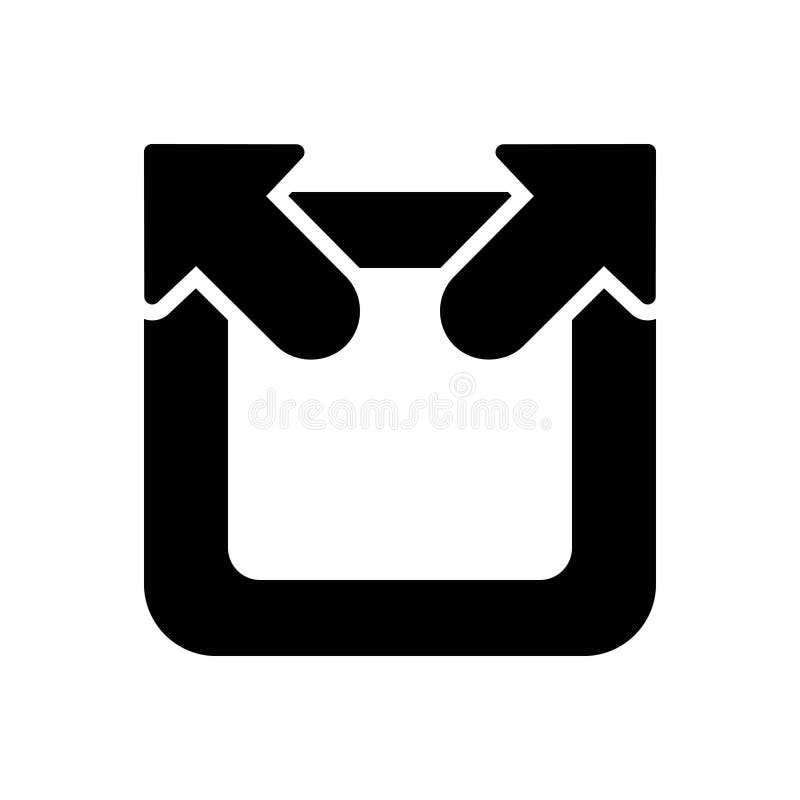 Black Solid Icon for External, Arrow and Attach Stock Vector ...